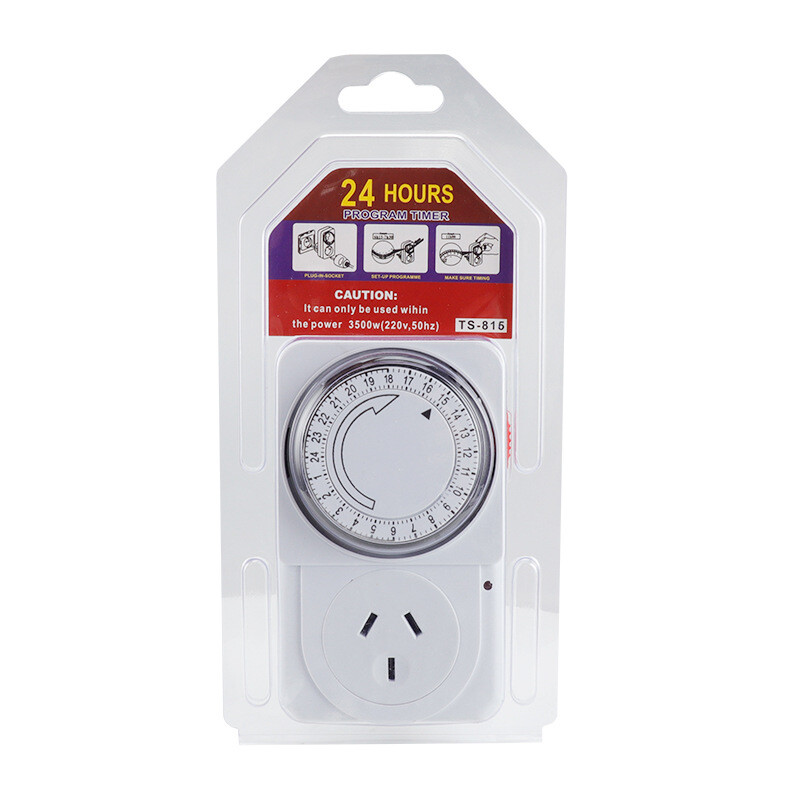 24HR Mechanical Analogue Time Wall Plug Switch Timer Socket 240V 2400W ...