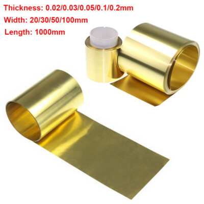Messingfolie Messingplatte Messing Blechband Rolle Dicke 0.02/0.05/0.1 ...