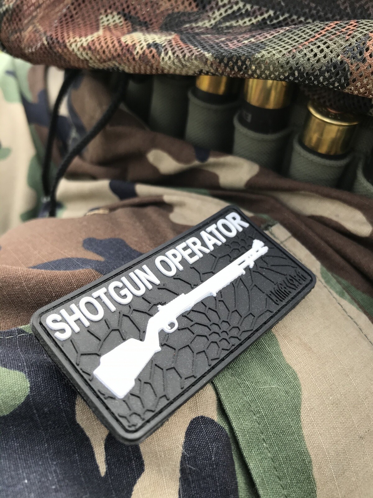 2D pvc rubber tactical morale military army patch “Shotgun operator” bk/wh | eBay