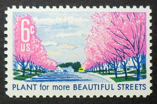 1368 MNH 1969 6c Beautification Lady Bird Johnson Plant tree beautiful ...