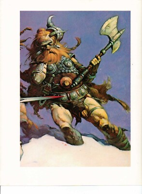 1975 full Color Plate "The Snow Giants Detail" by Frank Frazetta ...