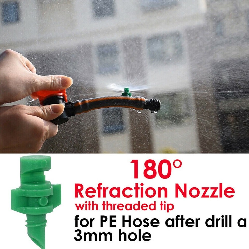 50PC/Micro Spray Jets 90-360d Watering Spray Misting Nozzle Sprinkler ...