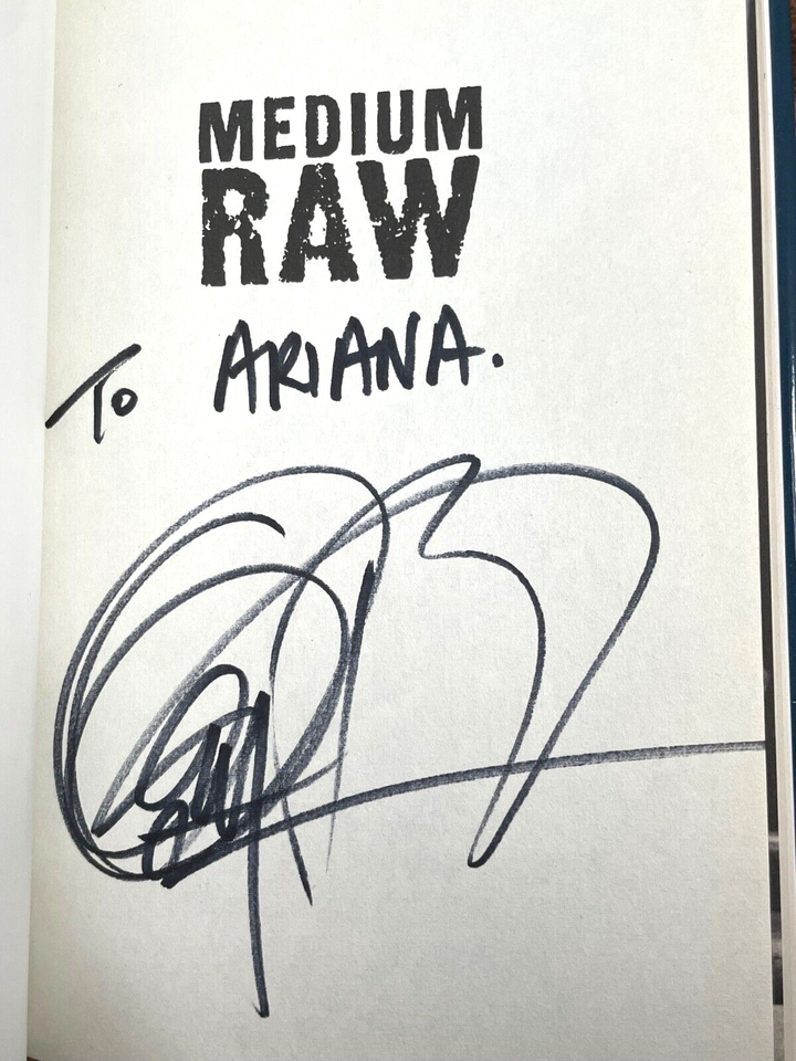 Anthony Bourdain Medium Raw SIGNED + Kitchen Confidential 1st/ 1st PRINTING 9780061718946| eBay