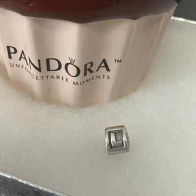 Pandora Sterling Silver L Letter Initial Charm Rare Authentic Retired ...