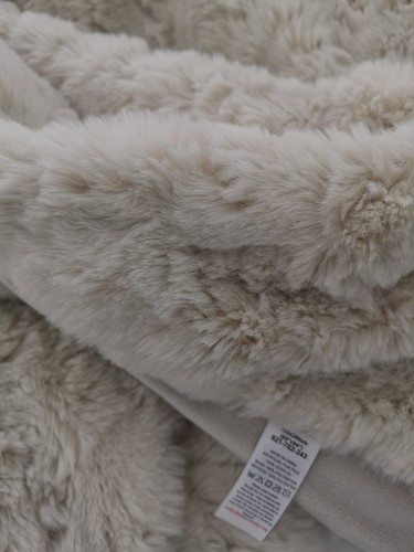 Next Cream Fur Bed Throw Large | eBay UK