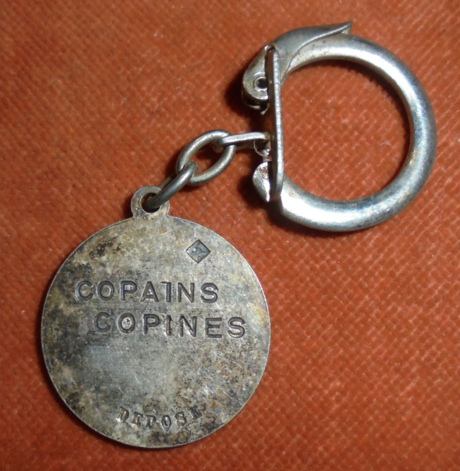 Porte-Clés poinçon m&tal argenté TWIST Yéyé Guitare musique COPAINS ...