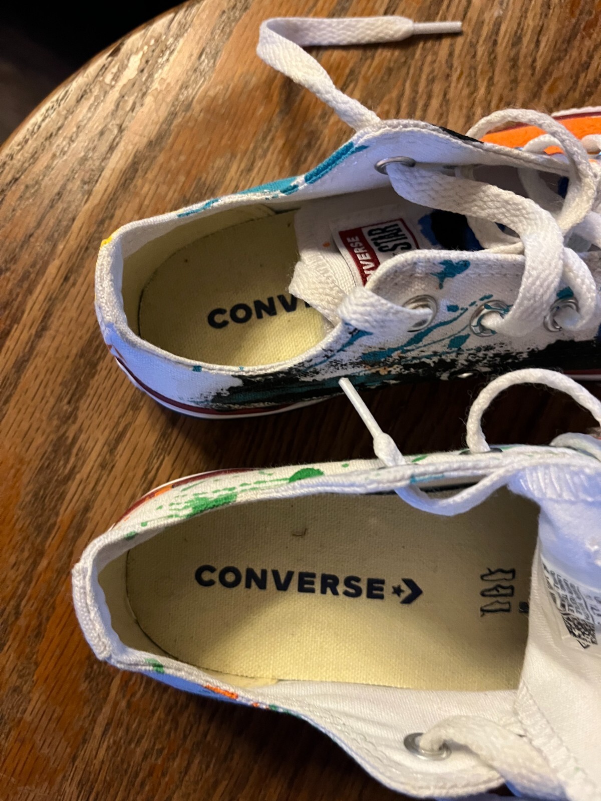 Custom Painted CONVERSE All Star Kids Low Top Shoes … - Gem