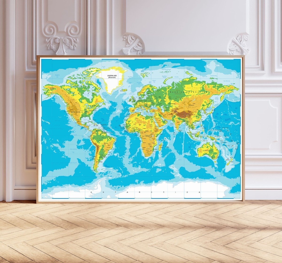 Beautiful World Map Poster