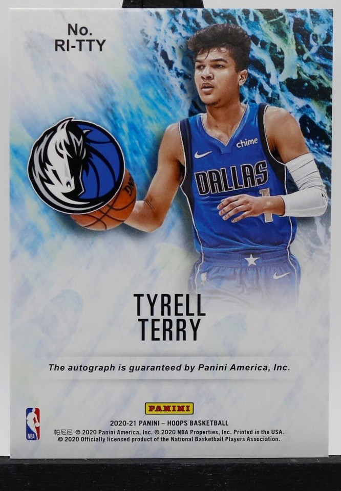2020-21 Panini Hoops Tyrell Terry Rookie Ink Auto RC #RI-TTY Mavericks ...