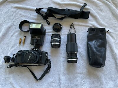 Olympus OM77AF film camera with lenses parts or repair | eBay