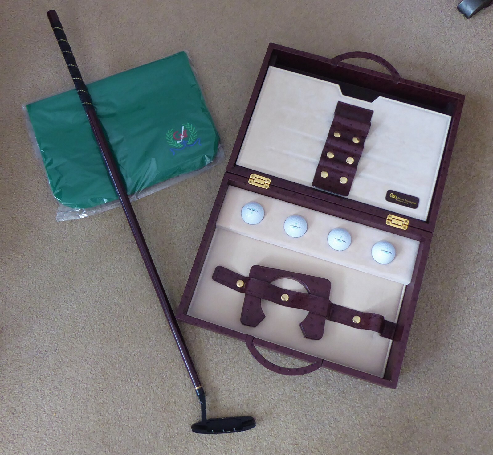 Renzo Romagnoli Leather Office Golf Set Made In Italy Unique Since 1972 ...