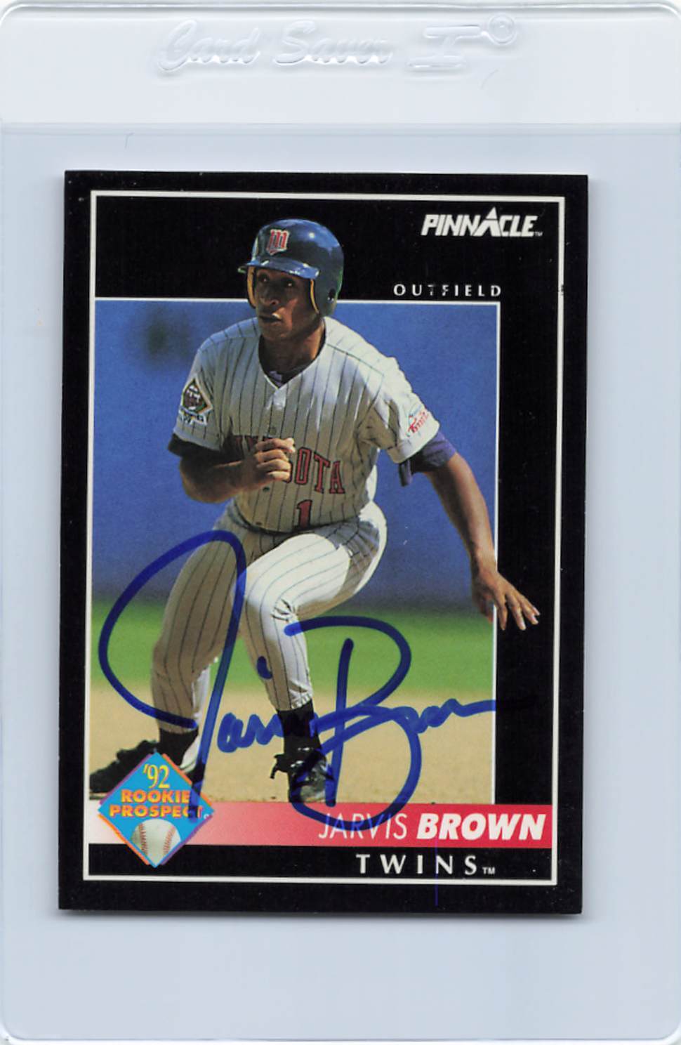 1992 Pinnacle #544 Jarvis Brown Twins Signed Auto *K271 | eBay