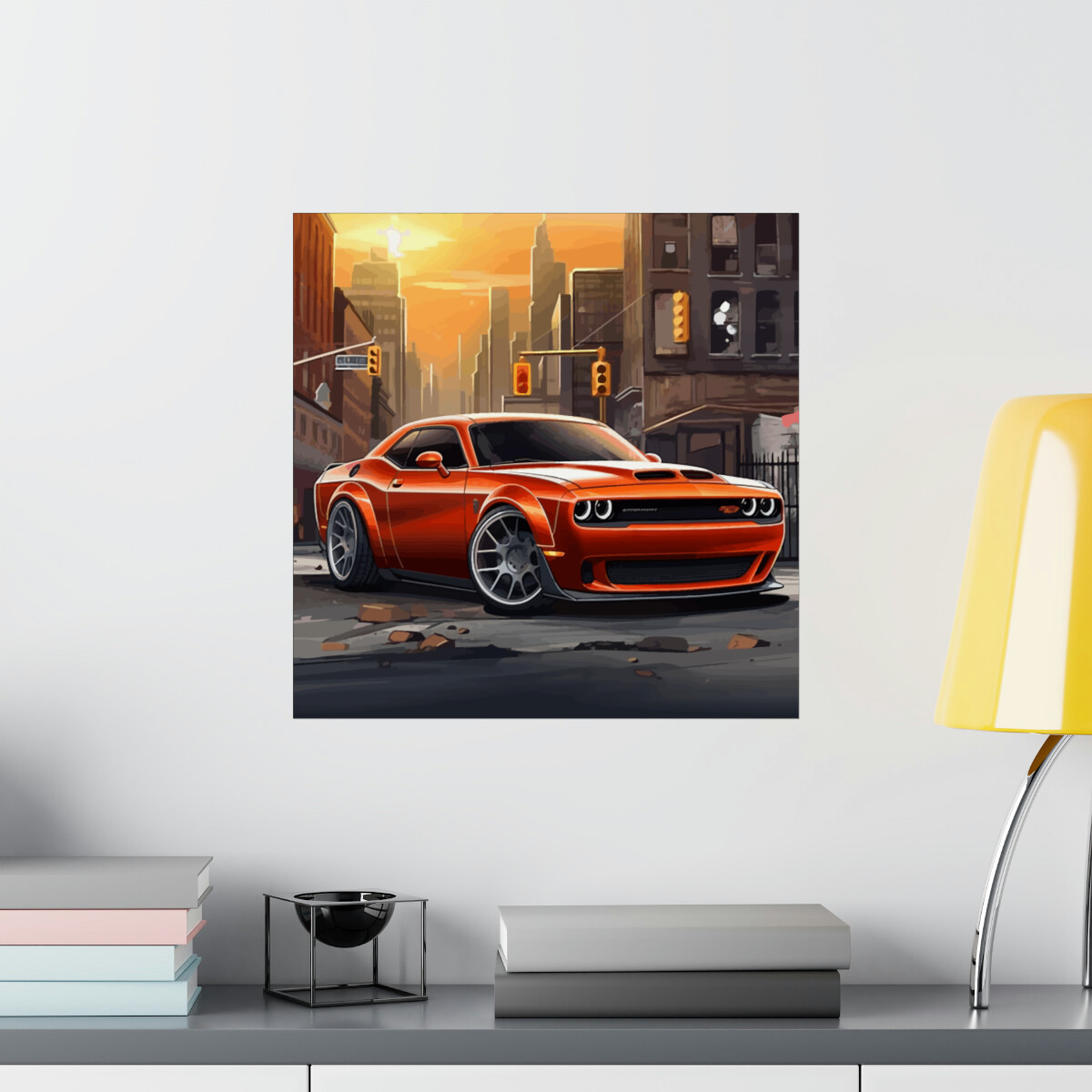 Dodge Challenger SRT Hellcat Demon Scat Pack American Muscle Car Poster ...