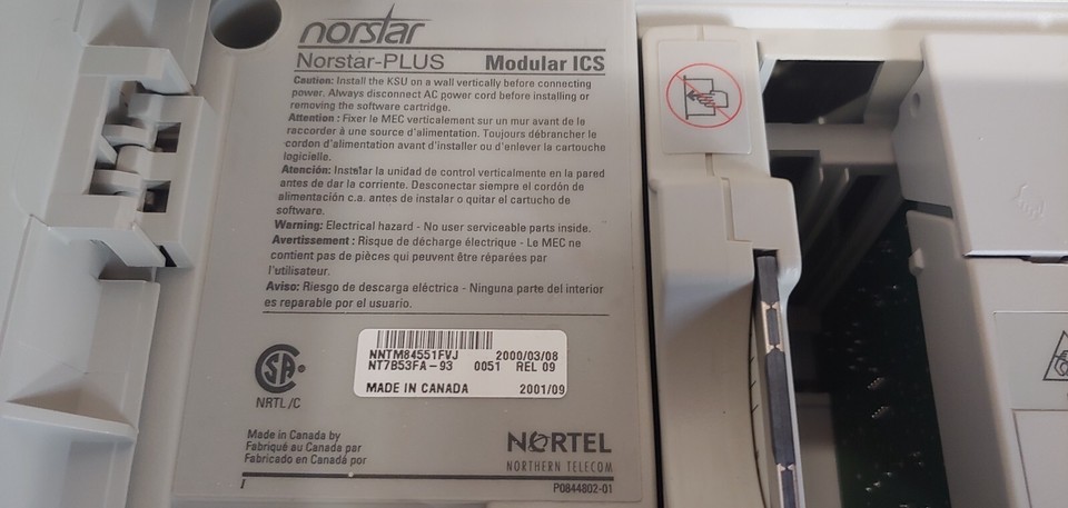 Nortel Norstar Modular ICS NT7B53FA-93 Phone System w/ NT7B75GA-93 ...