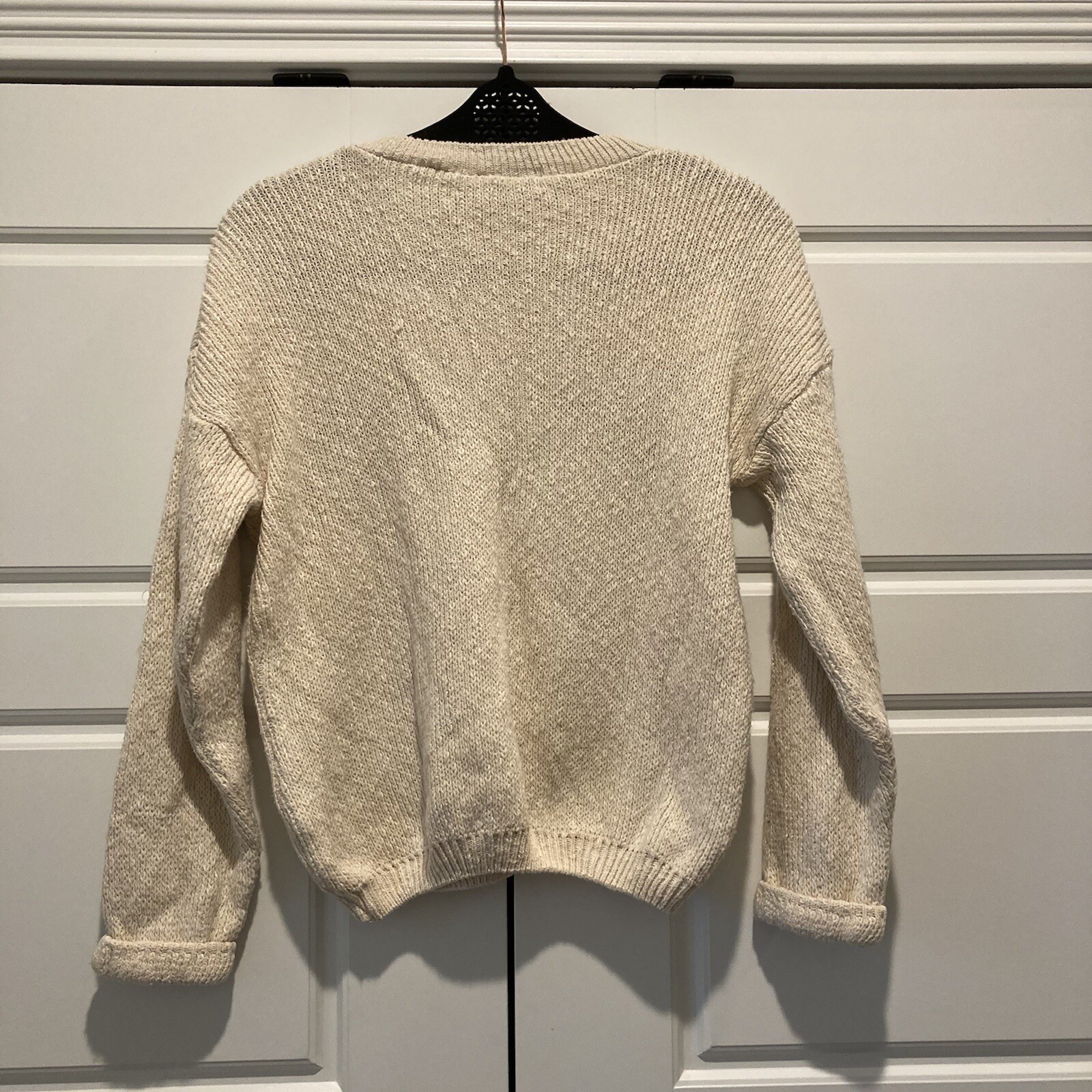 Refinery Sweater Cream Color YOLO Made In UK Mixed Fi… - Gem