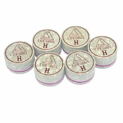 CUESOUL Billiard Cue Tips 6pcs 14mm Pigskin 8 Layer Pool Cue Tips Grey ...