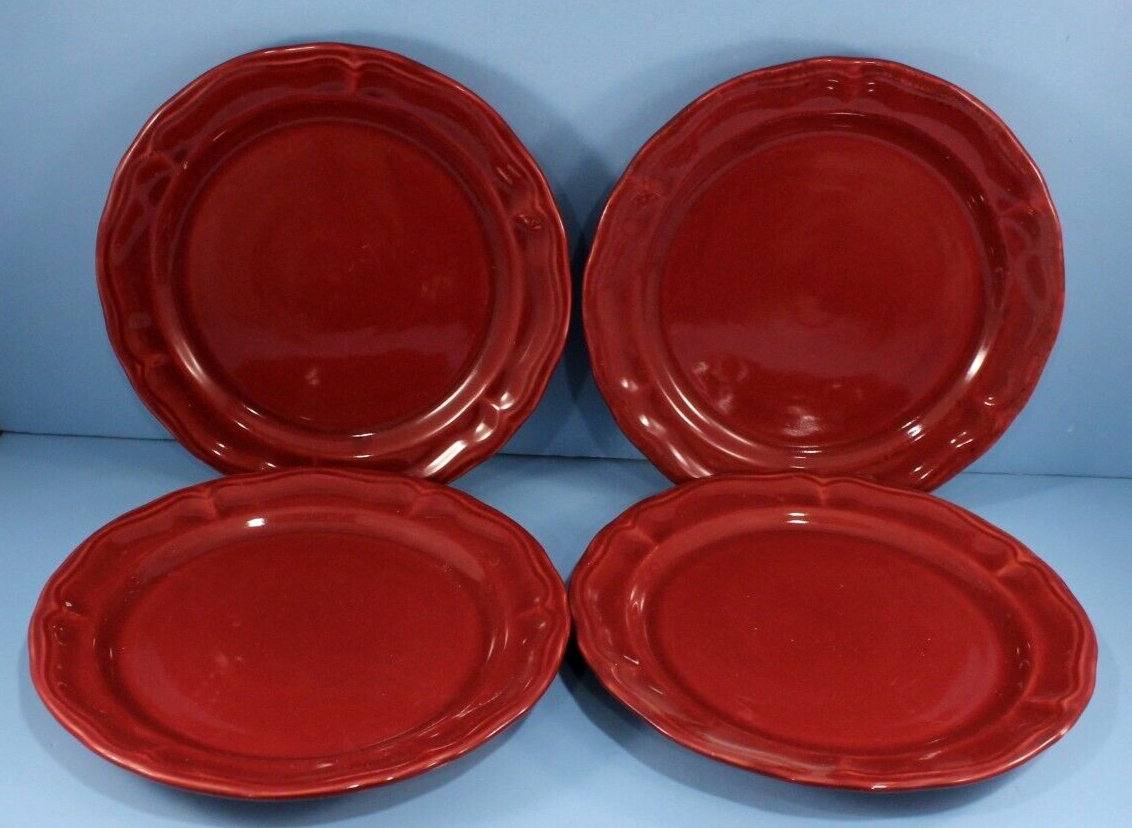 Todd English Gourmet Tuscan Merlot Red Salad Plates * Set of 4 * V ...