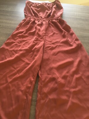 Urban Outfitters Women’s Brown Strapless Overalls Jumper Terra Cotta XS ...