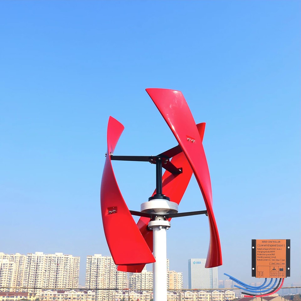 1000W 12V Vertical Maglev Wind Turbine Wind Power Generator with MPPT ...