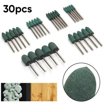 30 Pcs Tapered Rubber Polishing Head Abrasive Grinding Burr For Shaping ...