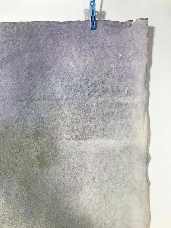 Japanese Traditional Handmade Washi Paper Sheet Vtg Craft Material Gray ...