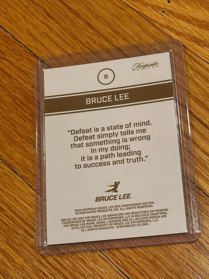 BRUCE LEE KEEPSAKE 50th ANNIVERSARY CARD # 8 | eBay