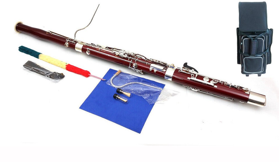 New Maple Wood 26 Keys Bassoon C Key Woodwind Instrument with Case ...