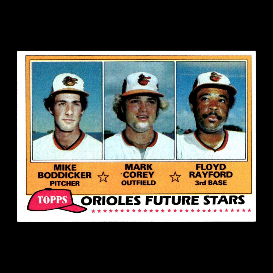 Orioles Mike Boddicker/Mark Corey/Floyd Rayford 1 1981 Topps Rookie #399 | eBay
