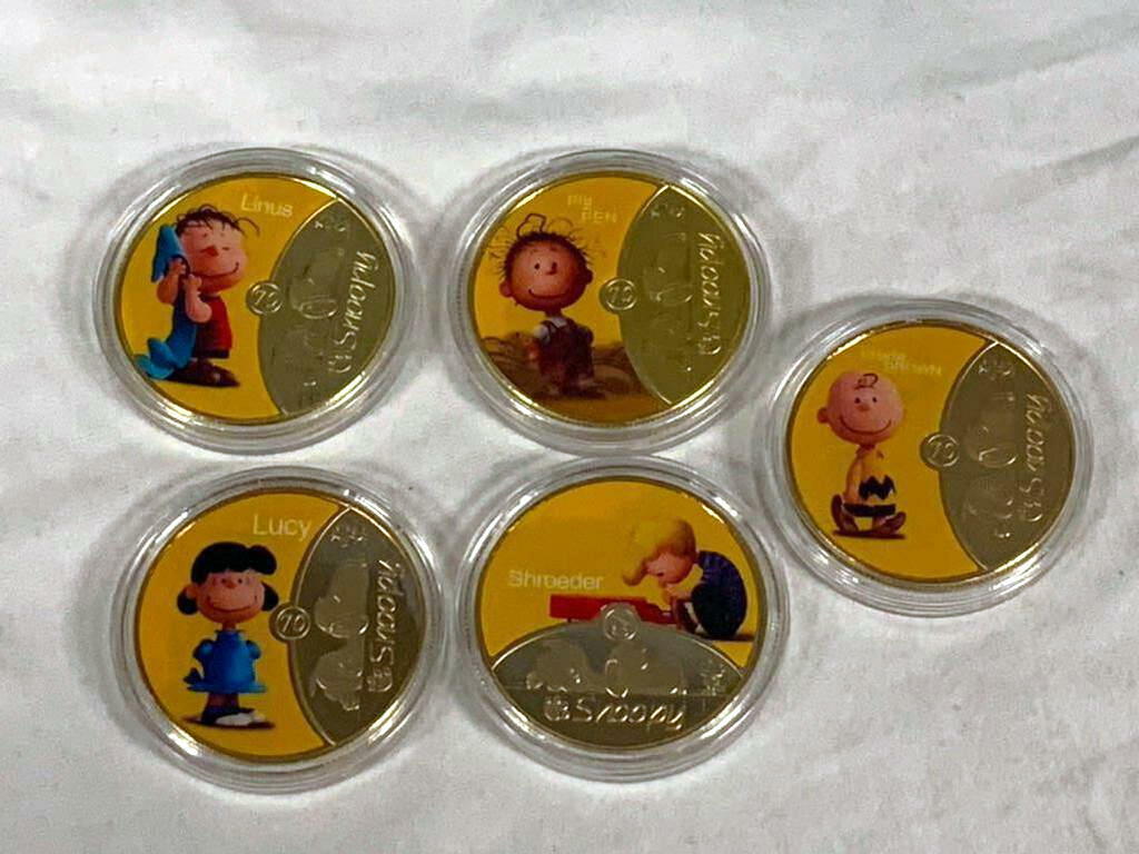 5 Centesimi Charlie Brown 5 Coin Set SNOOPY PEANUTS CHARLIE BROWN