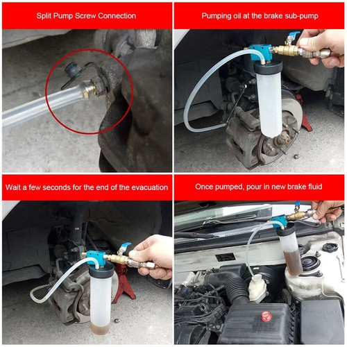 Flexible Tube Vacuum Brake Bleeder Car Fluid Oil Change Pump Equipment ...