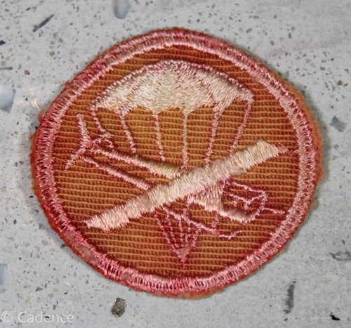 US WW2 Combined Glider Parachute Overseas Hat Cap Patch Faded Red ...