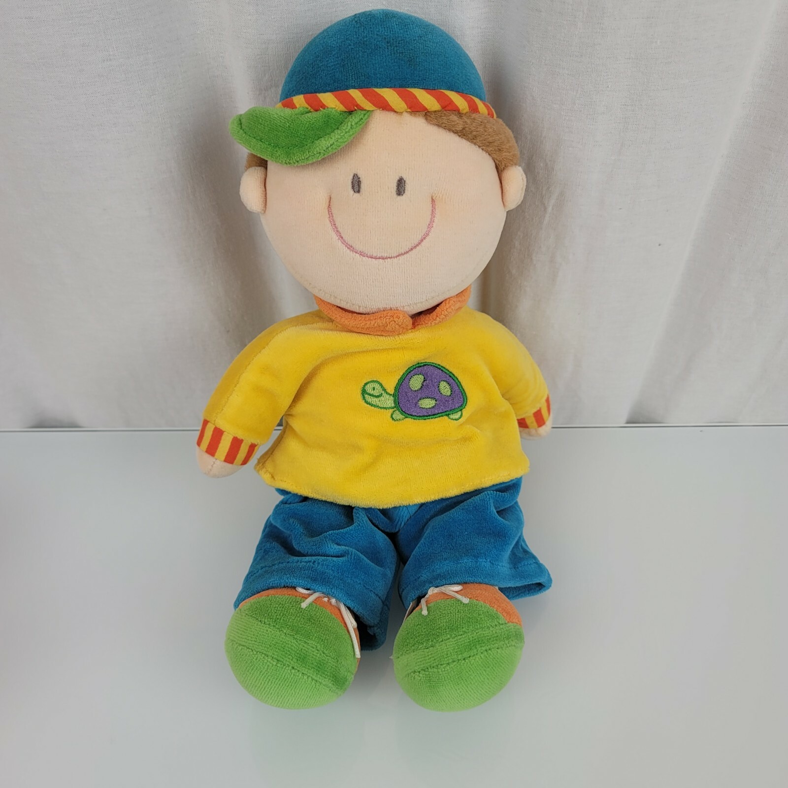 Russ Berrie Dollies 14” Rare Clancy Plush Turtle Shirt Velour Boy Doll ...