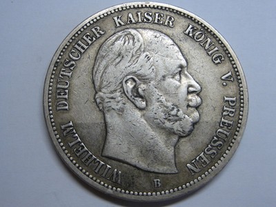 1876 GERMANY 5 MARK VON PREUSSEN WILHELM SILVER COIN EMPIRE . | eBay