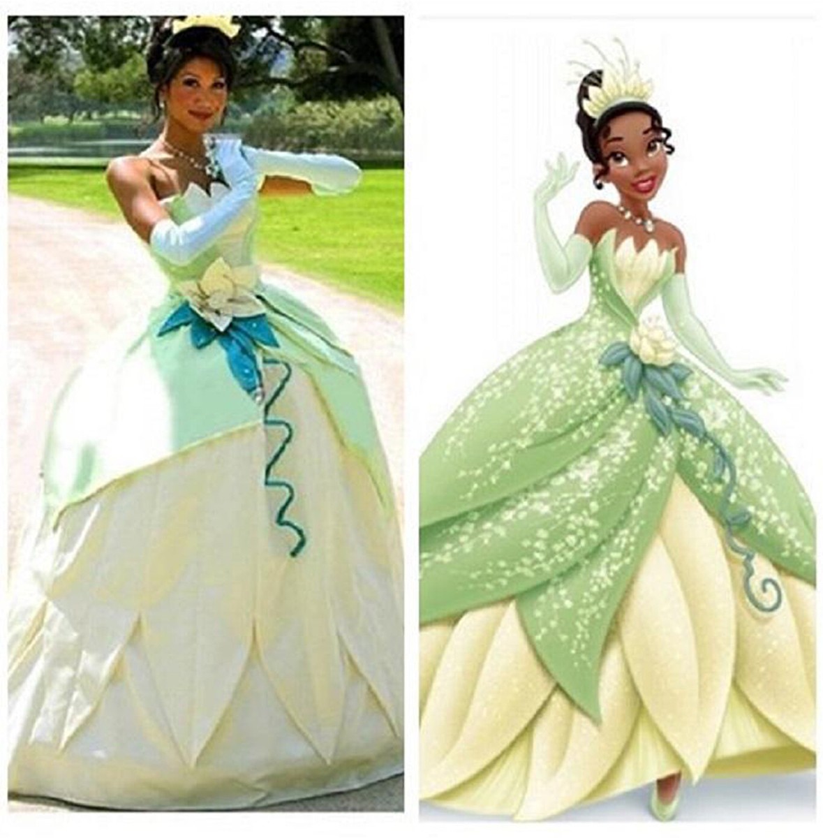 Principessa Tiana In Abito Verde