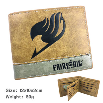 Anime Fairy Tail Khaki PU Leather Cartoon Card Wallet Purse Clip ...