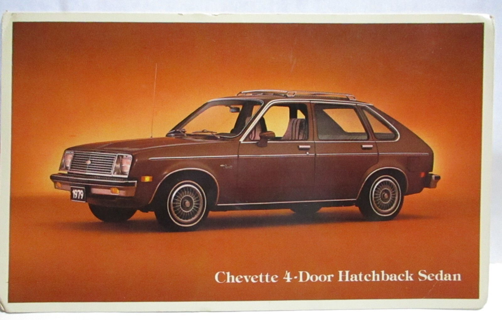 1979 ADVERTISING POSTCARD CAR PROMO 1979 CHEVETTE 4 DOOR HATCHBACK ...