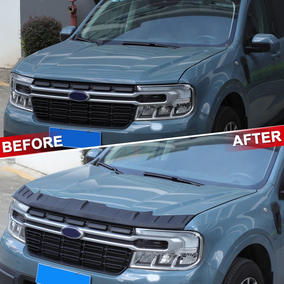 TPE Hood Bra Protection Cover Stone Bug Deflector Fits Ford Maverick ...