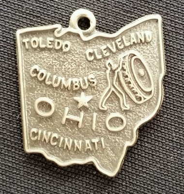 VINTAGE Sterling Silver Charm OHIO STATE MAP | eBay