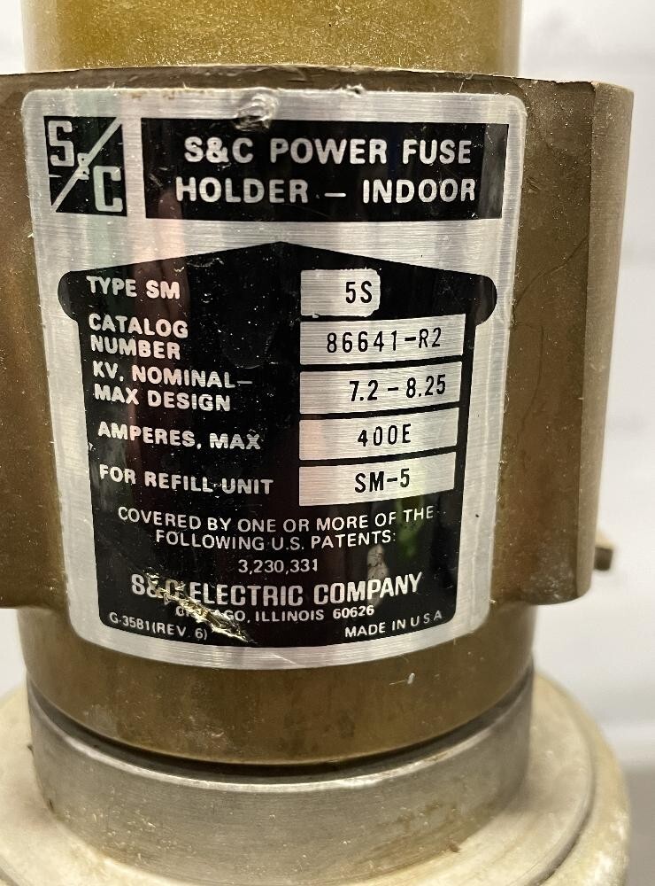 86641-R2 S&C 7.2/8.25 KV Fuse link, holder & snuffler | eBay