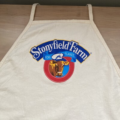 Vintage Stony Field Farm COW APRON ADVERTISING Bib Linen Farmhouse | eBay