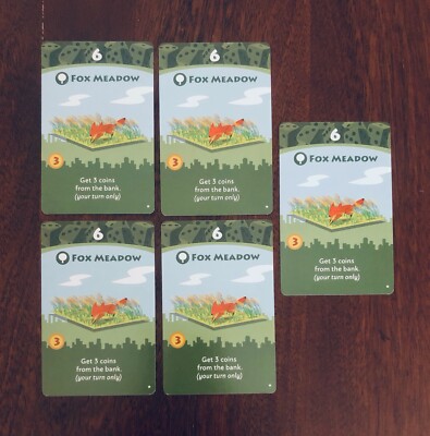 Machi Koro Legacy | Fox Medow Card x5 | Official Replacement/Extra Game ...