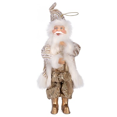 9" Gold Santa Claus Christmas Doll, Santa Collectible Figurine, Santa ...