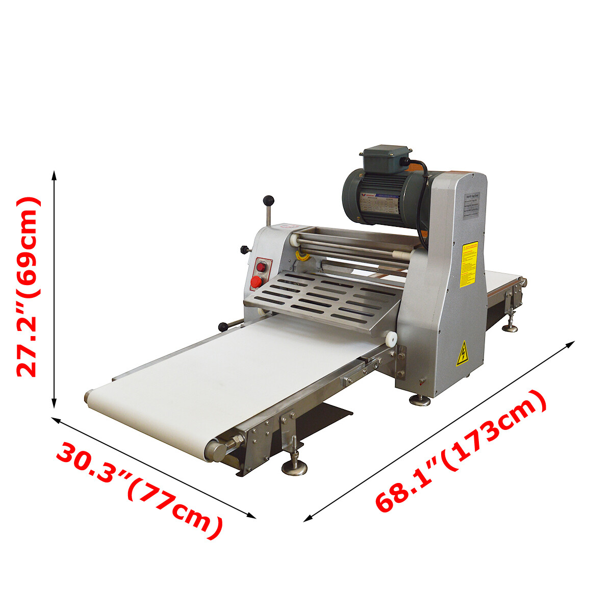 110V Commercial Dough Pastry Sheeter Roller 400mm Crisp Machine for ...