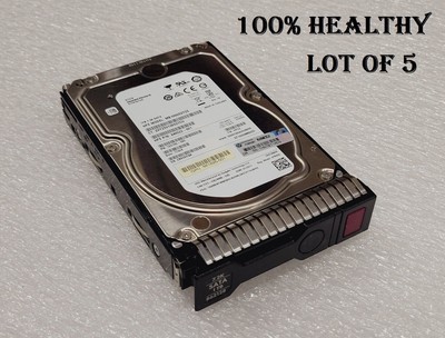 Lot of 5 HP Gen8/9 1TB 6G 7.2K SATA Hot Plug HDD w/Caddy 862128-001 ...
