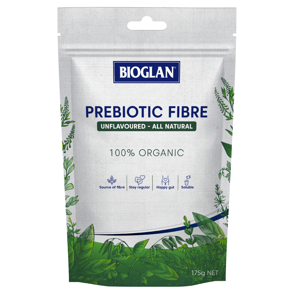 BIOGLAN Prebiotic Fibre 175g Unflavoured Powder 100% Organic Inulin Gut ...