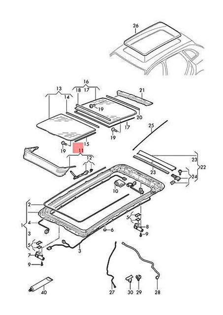 VW AUDI SKODA SEAT PASSAT 4MOTION VARIANT WIND DEFLECTOR 3G9877651C ...