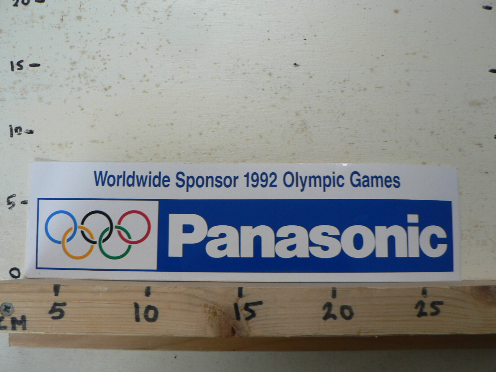 STICKER,DECAL PANASONIC WORLDWIDE SPONSER 1992 OLYMPIC GAMES LARGE 30 ...