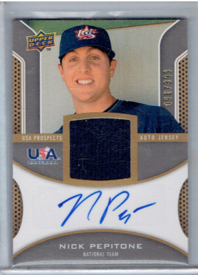 NICK PEPITONE 2009 Upper Deck USA RC PATCH AUTO /399 #USA-NP | eBay