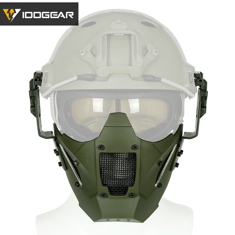 IDOGEAR Airsoft Mesh Mask JAY Fast mask Half Face Airsoft Tactical Camo ...