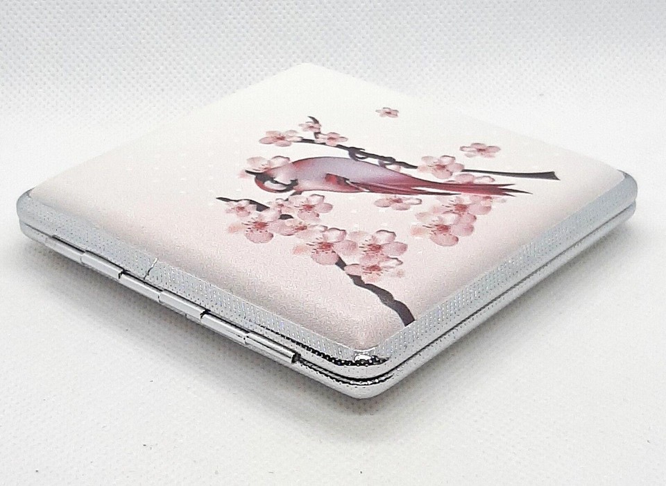 RYO Bird Silver Framed PU Leather King Size White Cigarette Case | eBay